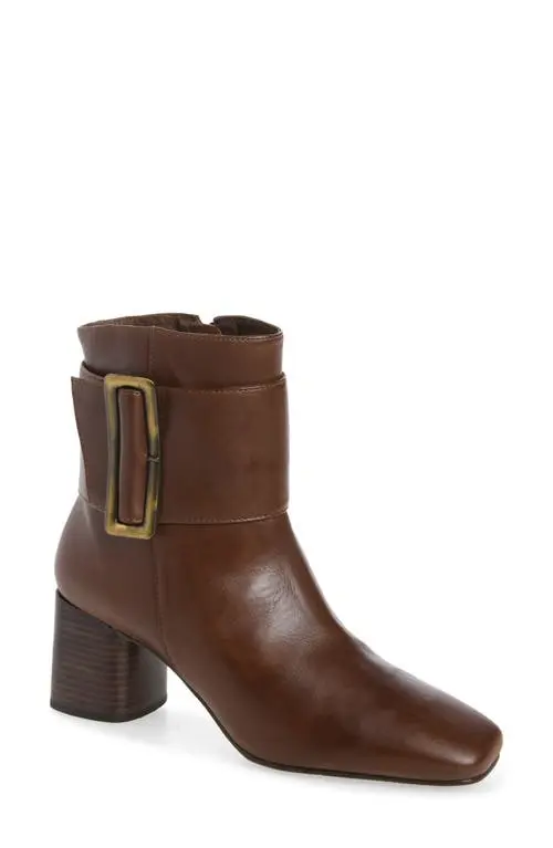 CHOCOLAT BLU Darsie Leather Bootie - Brown Leather