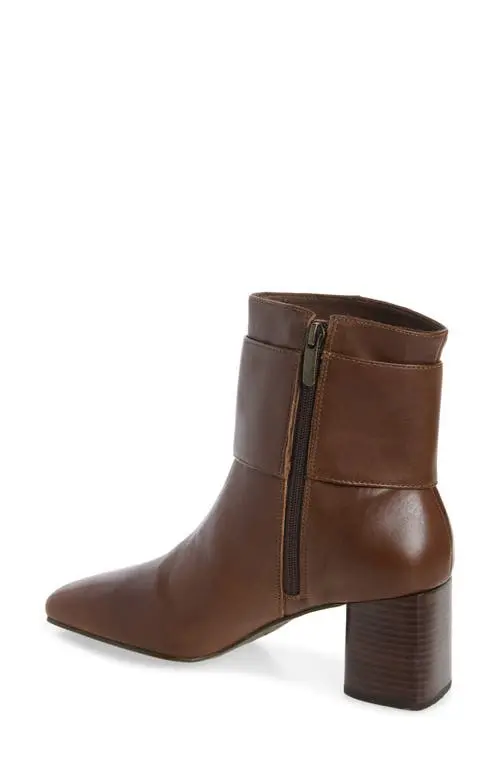 CHOCOLAT BLU Darsie Leather Bootie - Brown Leather