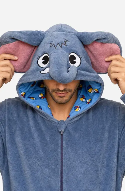 Opposuits Elephant Hooded Fleece Jumpsuit