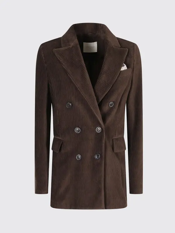CIRCOLO 1901 Double-breasted Corduroy Blazer With Flap Pockets