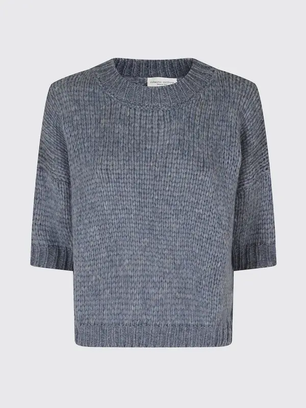 ROBERTO COLLINA Short-sleeved Alpaca Wool Crewneck Jumper