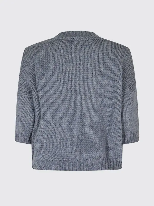 ROBERTO COLLINA Short-sleeved Alpaca Wool Crewneck Jumper