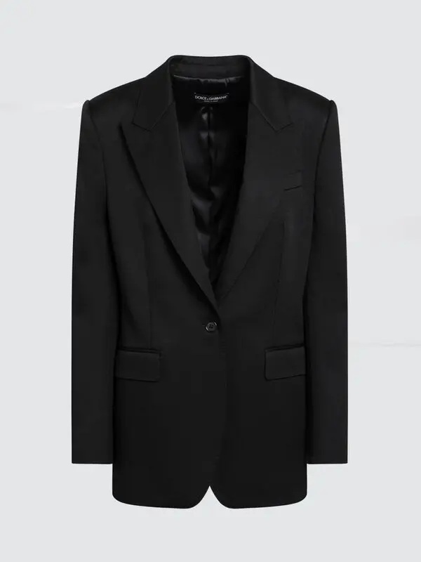 Dolce & Gabbana Single-breasted Cropped Blazer In Viscose Blend With Lapels
