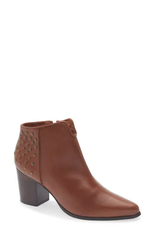 CHOCOLAT BLU Edie Pointed Toe Bootie - Brown Leather
