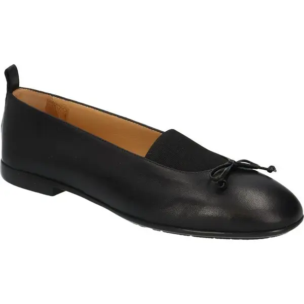 GIOVANNI FABIANI Bow Leather Ballet Flat