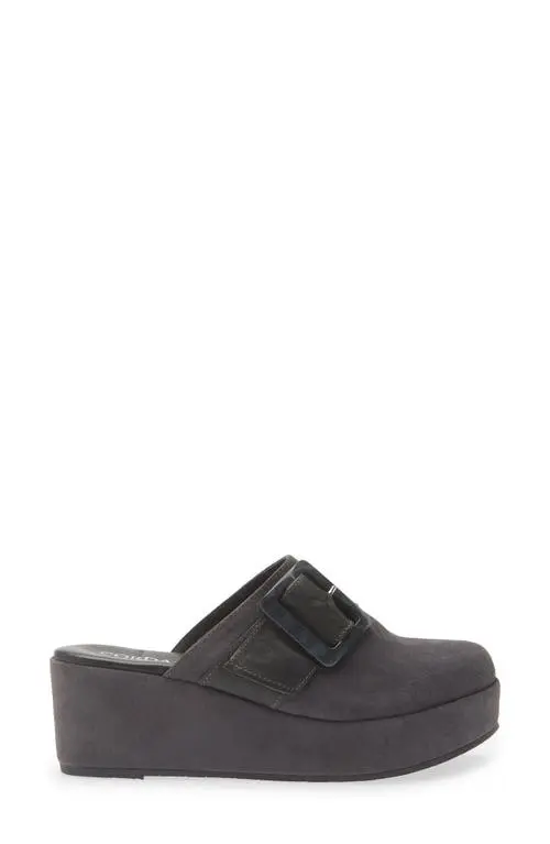Cordani Camryn Buckle Platform Clog - Grigio Suede