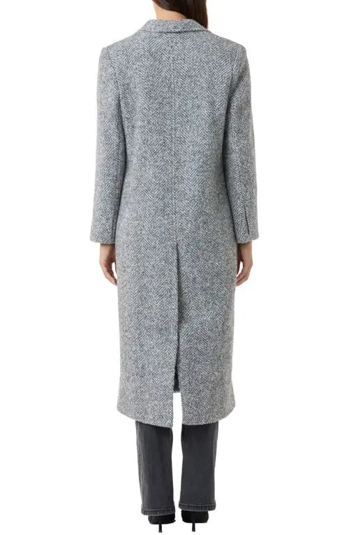 Sofia Cashmere Herringbone Wool & Suri Alpaca Blend Coat