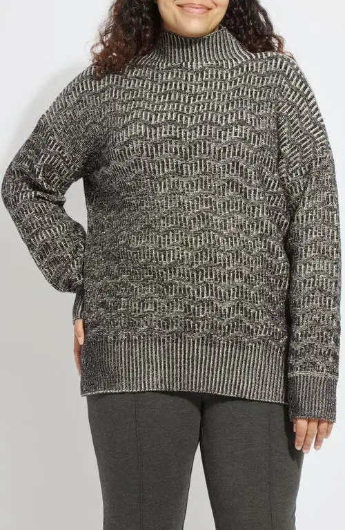 Lyssé Scarlet Textured Mock Neck Sweater