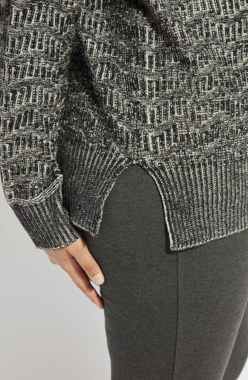 Lyssé Scarlet Textured Mock Neck Sweater
