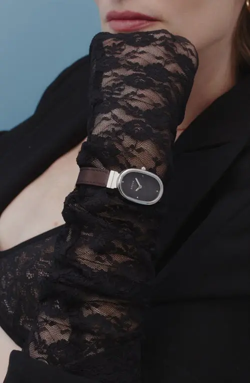 BREDA Jane Leather Strap Watch - Silver/brown