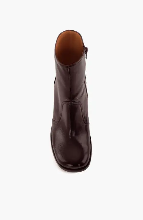 Chie Mihara Talena Patent Leather Ankle Boots - Grape