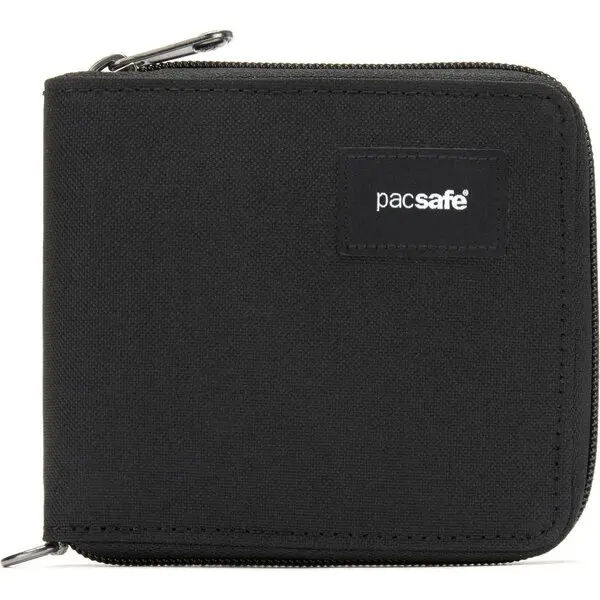 PACSAFE Rfidsafe Zip Around Wallet - Jet Black