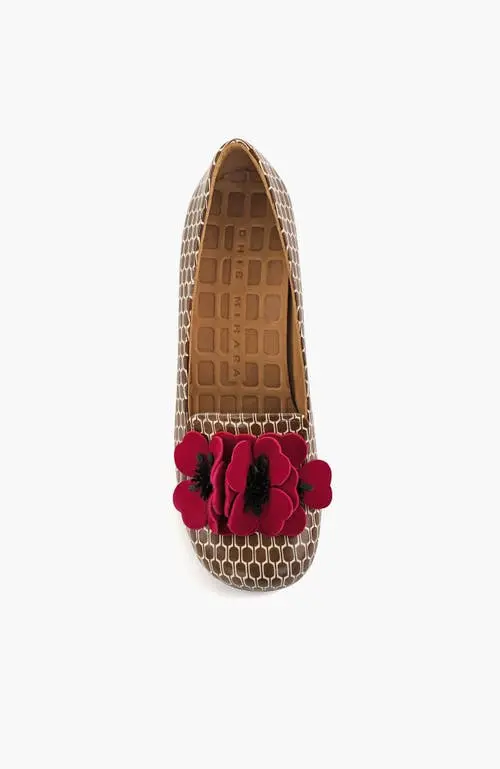 Chie Mihara Mukai49 Geometric Print Mixed-material Leather Shoes