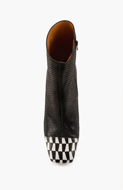 Chie Mihara Volkiria49 Plaid Print Leather Ankle Boots