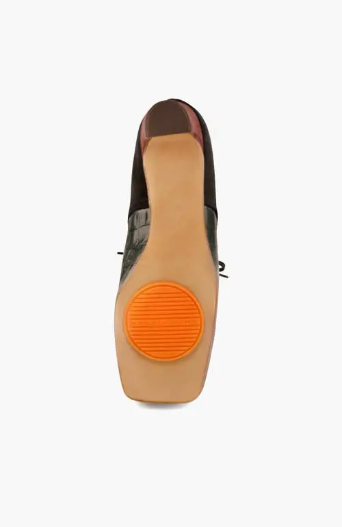 Chie Mihara Izmaya Mixed-texture Leather Lace-up Shoes