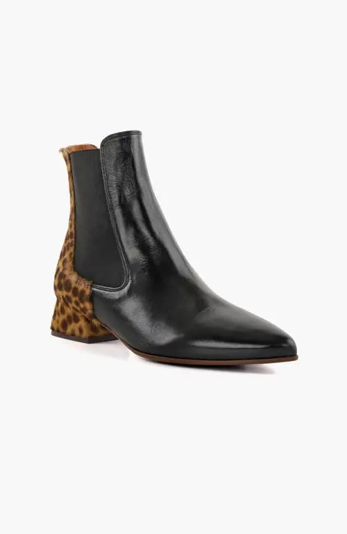 Chie Mihara Helix49 Leopard Print Leather Ankle Boots - Black