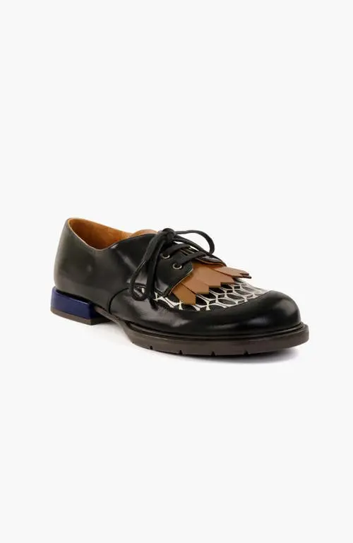 Chie Mihara Jeripa Mixed-leather Oxford Shoes