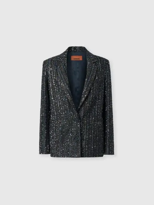 Missoni Striped Lamé Knit Blazer - Multicoloured