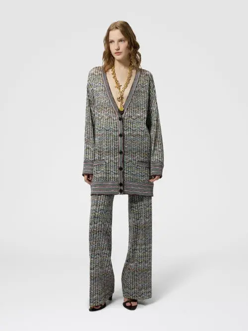 Missoni Oversized Viscose-blend Cardigan With Sequins - Multicoloured