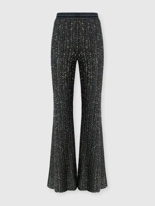 Missoni Striped Flared Trousers With Sequins