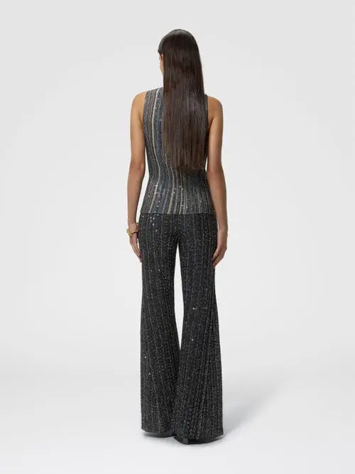 Missoni Striped Flared Trousers With Sequins