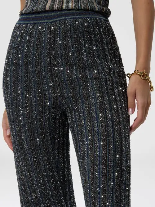 Missoni Striped Flared Trousers With Sequins
