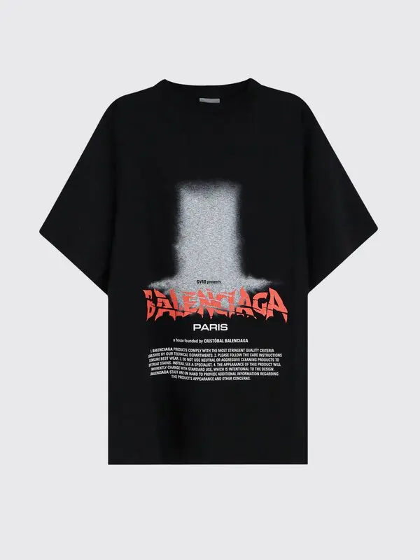 Balenciaga Relaxed Fit Cotton T-shirt With Contrast Logo