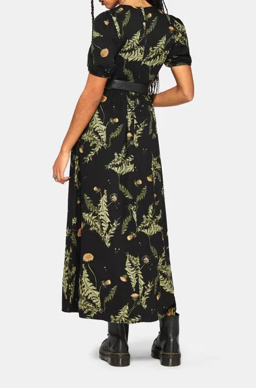 DISTURBIA Cimora Puff Sleeve Maxi Dress