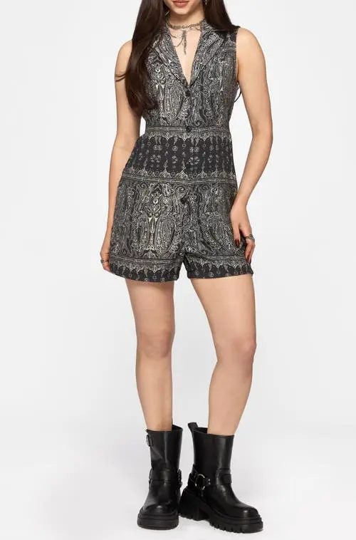 DISTURBIA Zelira Paisley Print Playsuit