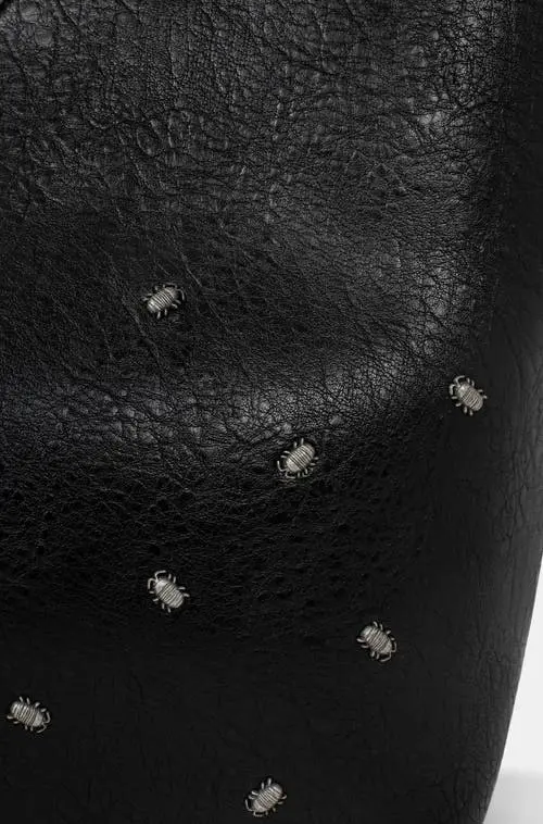 DISTURBIA Arma Woodlouse Rivet Tote Bag