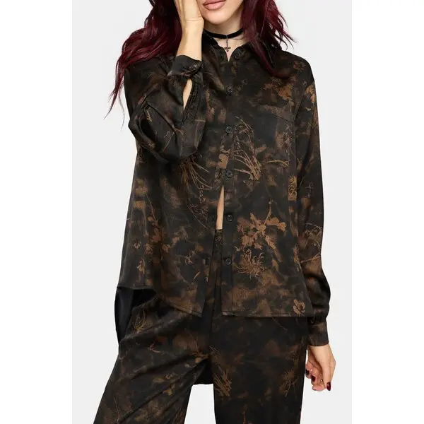 DISTURBIA Gallo Satin Shirt