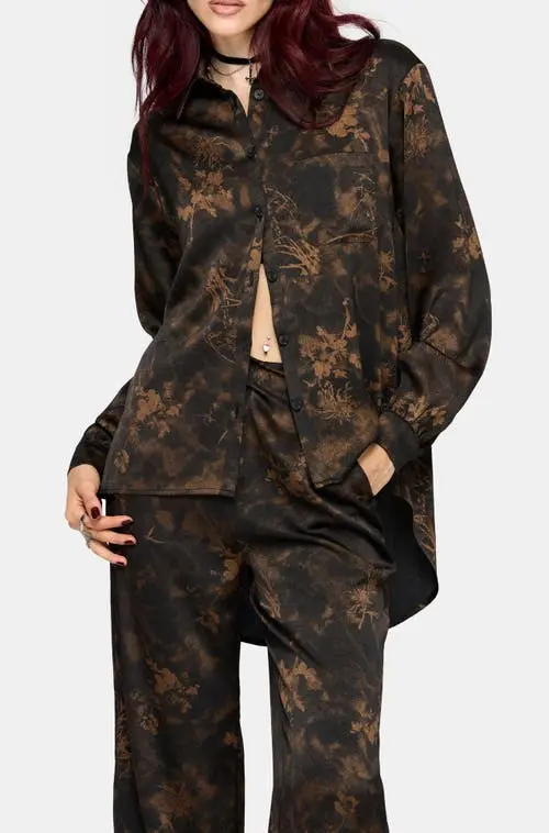 DISTURBIA Gallo Satin Shirt