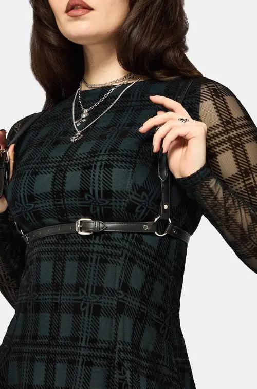 DISTURBIA Vesica Flocked Mini Dress