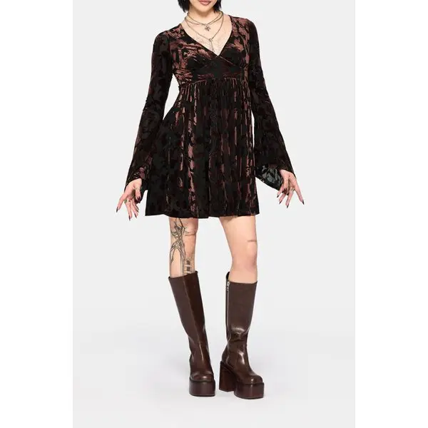 DISTURBIA Dakota Flare Sleeve Mini Dress