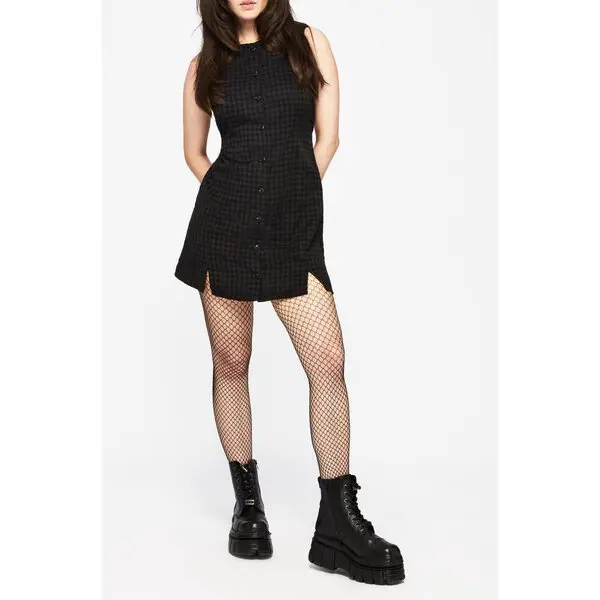 DISTURBIA Ziggy Button Up Mini Dress