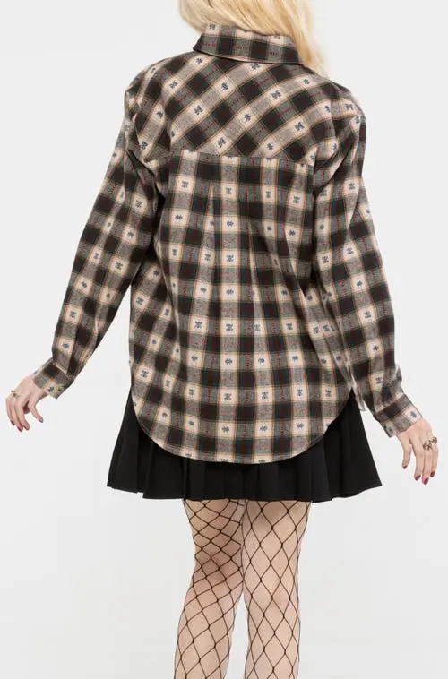DISTURBIA Emily Oversized Longline Shirt