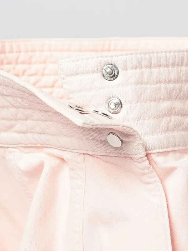 Alaïa Peplum Corset Belt In Pleated Cotton - Pink