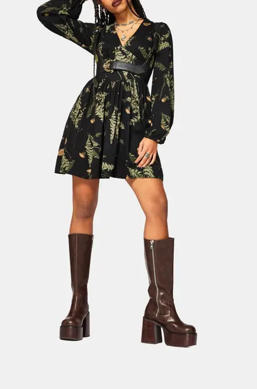 DISTURBIA Cimora Dandelion Print Mini Dress