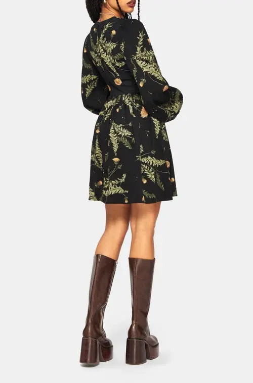 DISTURBIA Cimora Dandelion Print Mini Dress