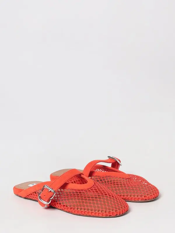 Alaïa Low-heeled Mules In Mesh Nylon And Suede With Strap
