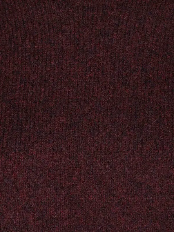 ROBERTO COLLINA Merino Wool And Baby Camel Crew Neck Jumper - Burgundy