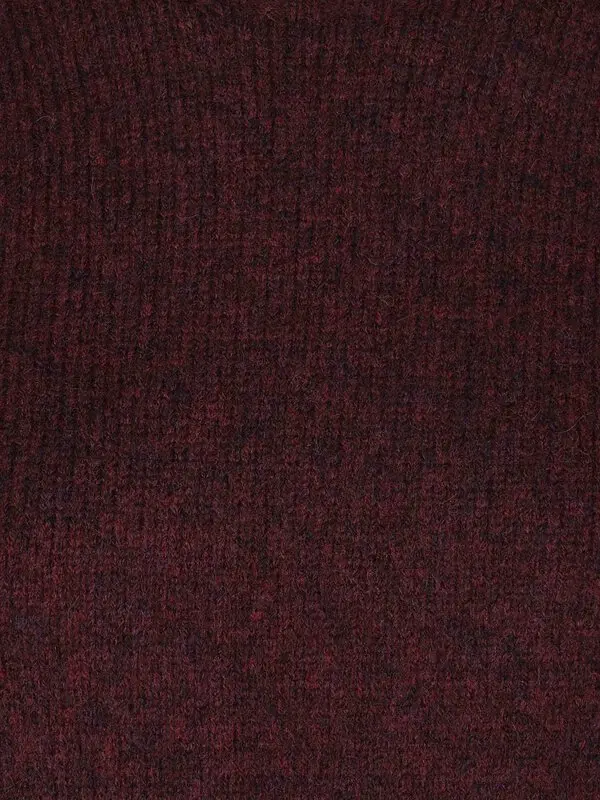 ROBERTO COLLINA Merino Wool And Baby Camel Crew Neck Jumper - Burgundy