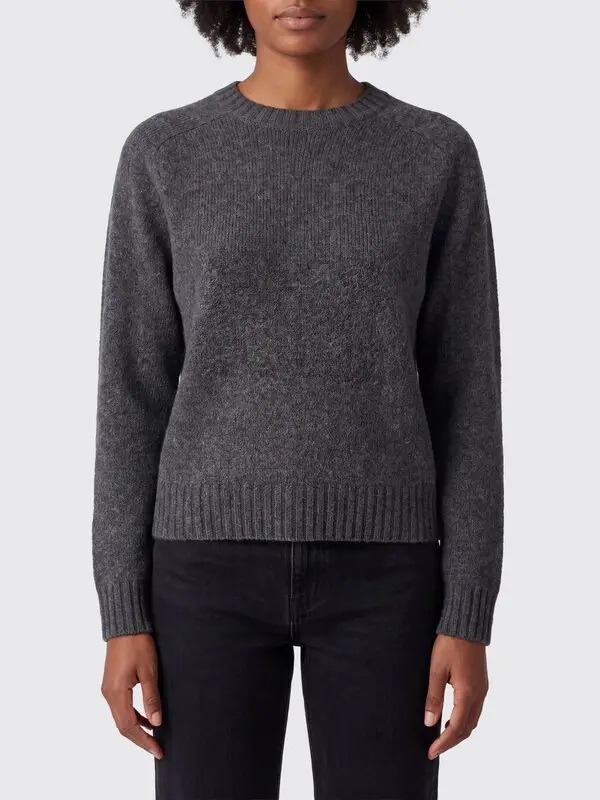 ROBERTO COLLINA Merino Wool And Baby Camel Crew Neck Jumper - Charcoal
