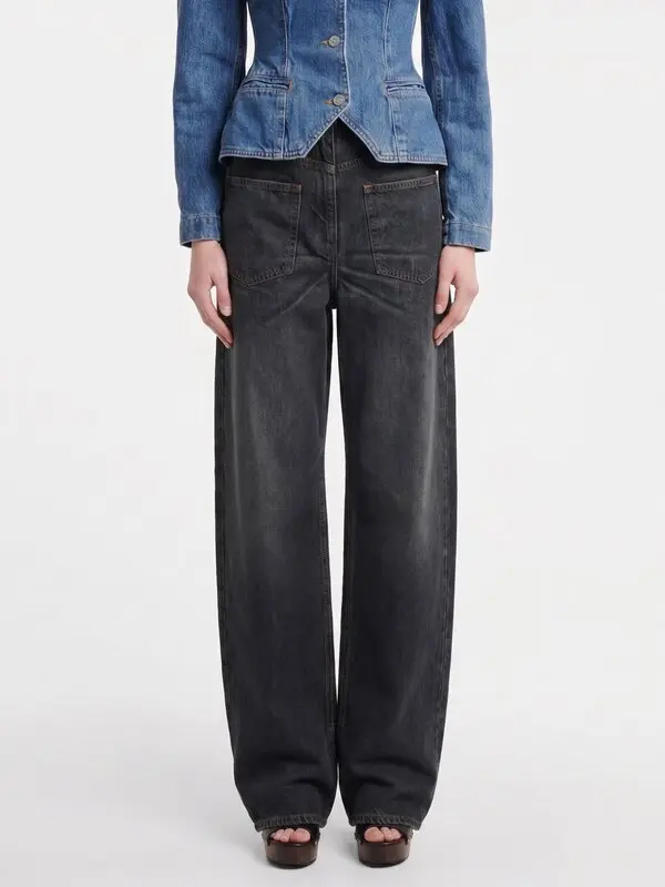 MAISON MARGIELA High-waisted Baggy Denim Jeans With Side Zip Closure