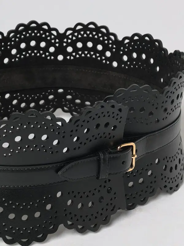 Alaïa Perforated Smooth Leather Bustier Belt