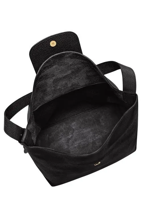 Longchamp Le Cadence Leather Shoulder Bag - Black