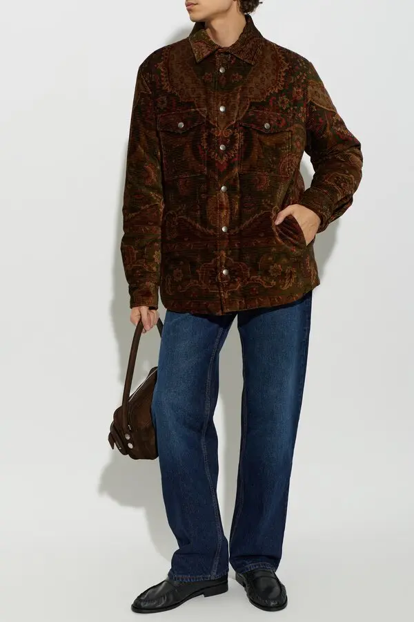 Etro Insulated Corduroy Jacket - Brown