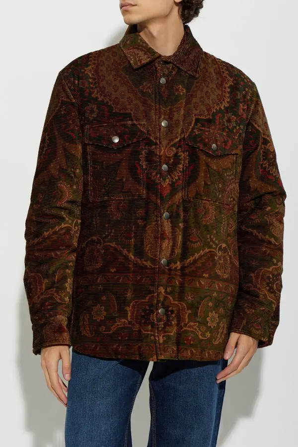 Etro Insulated Corduroy Jacket - Brown