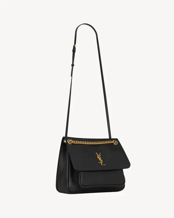 Saint Laurent Niki Soft Medium In Lambskin - Black