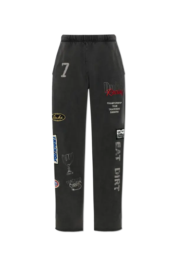 DUKE + DEXTER Track Pants With Patches - Grey